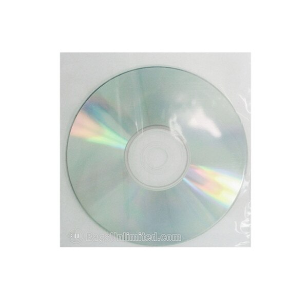 CD Polyethylene Sleeves Fit Over CDs 5 x 5" No Flap