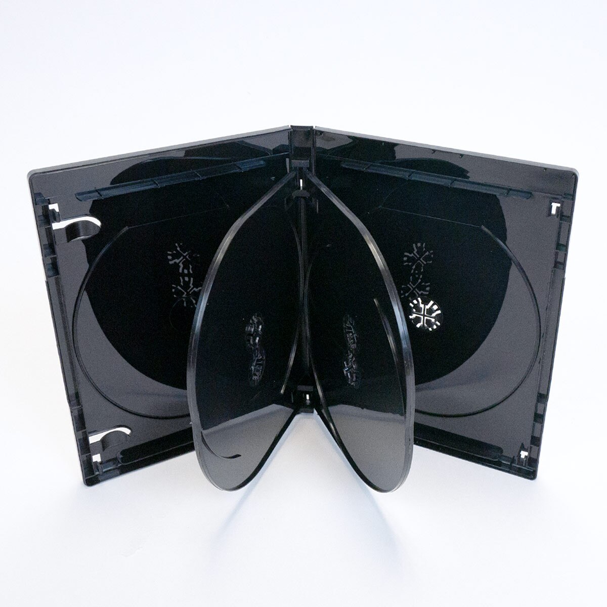 5 Disc 4K Ultra HD Black DVD Case with Clear Outer Sleeve