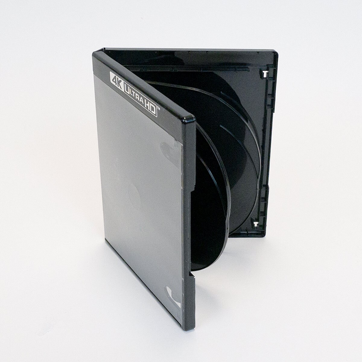 5 Disc 4K Ultra HD Black DVD Case with Clear Outer Sleeve