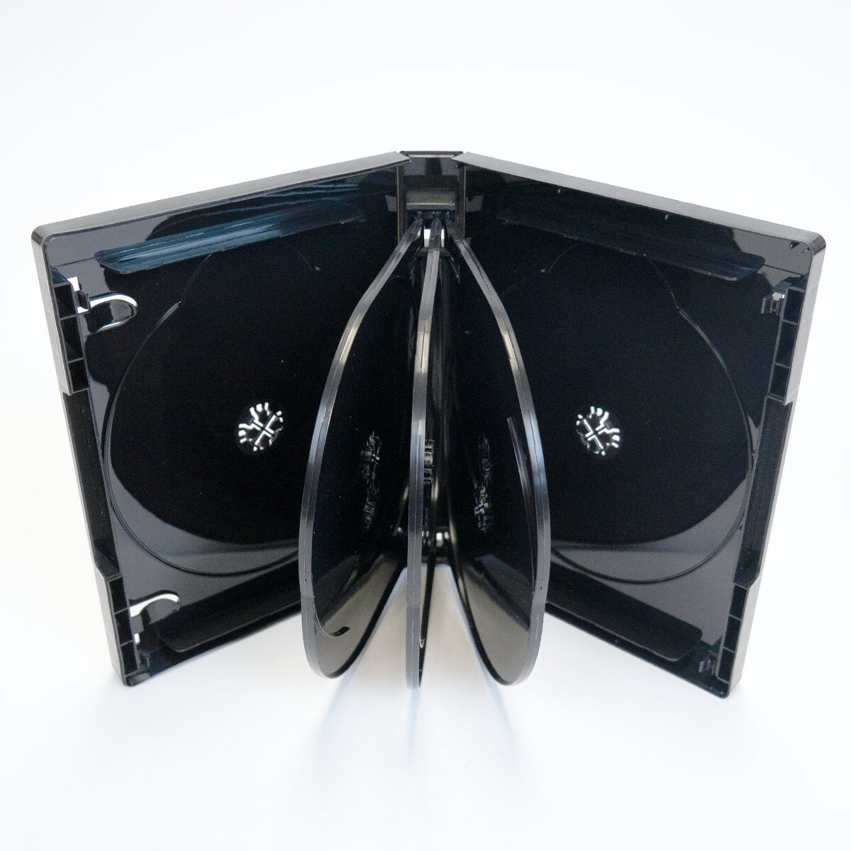 8 Disc 4K Ultra HD Black DVD Case with Clear Outer Sleeve
