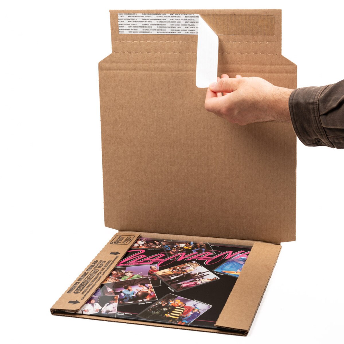 LP Record Mailer for One Vinyl Record with Peel & Seal Tape